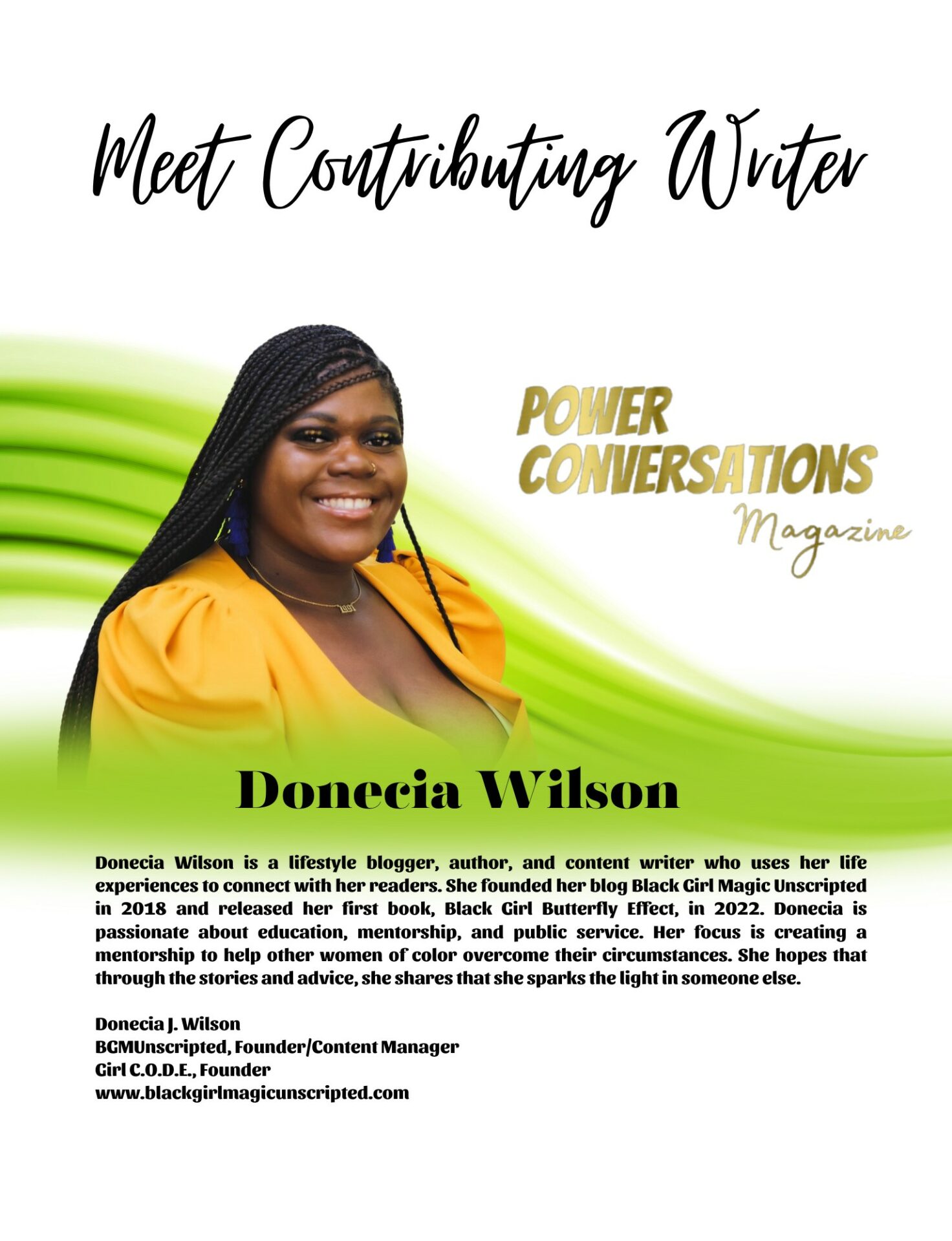 Meet Donecia Wilson - Bold Journey Magazine